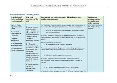 argument logic ethics in project negotiation ppmp20011 unit