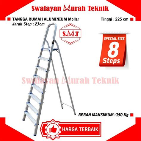 MOLLAR Tangga Rumah Aluminium Step S Bisa Lipat Household Ladder Lazada Indonesia