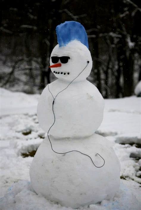 Creative Snowman Funny Snowman Snow Fun Winter Fun