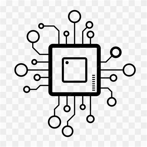 Premium Vector Microprocessor Isolated Minimal Icon Processor Line Vector Icon For Websites