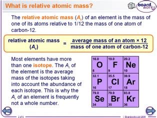 Relative Atomic Mass Ellesmere Chemistry Wiki