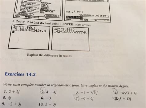 Solved Write Each Complex Number In Trigonometric Form Give Chegg