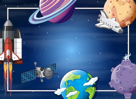 Free Vector A Space Element Border