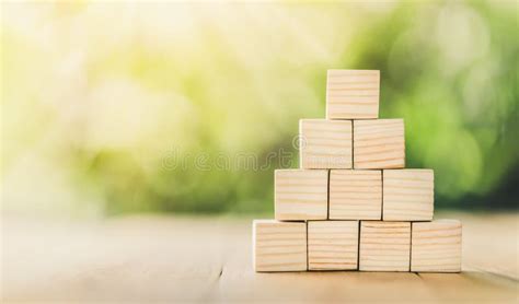 Ladder Career Path For Business Growth Success Process Concept Wooden Blocks Are Stacked In