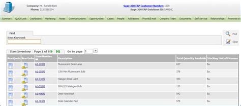 New Item Inventory Lookup In Sage CRM Sage 300 ERP Integrated System Sage CRM Tips Tricks