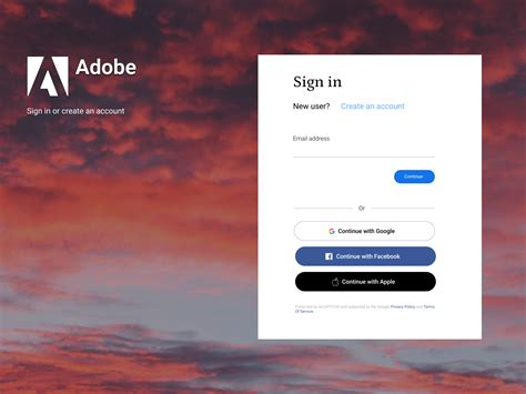 Adobe Login Screen By Saurabh Sharma On Dribbble