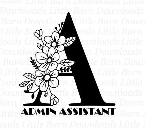 Admin Assistant Clipart Letter A Png Digital Sublimation Etsy Uk