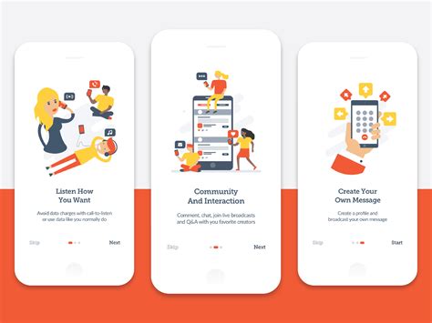 Welcome Screen For Bullhorn Mobile Ui Design Screen Interactive