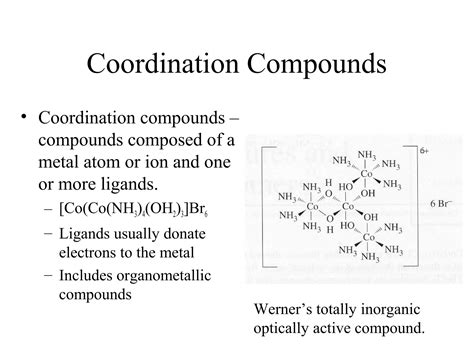 Coordination Chemistry I PPT