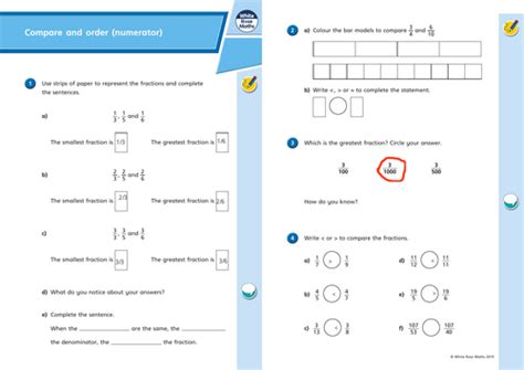 Compare And Order Numerator Teaching Resources