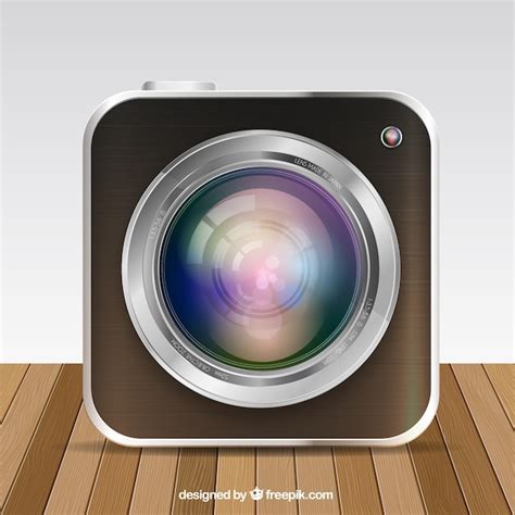 Premium Vector Camera App Button