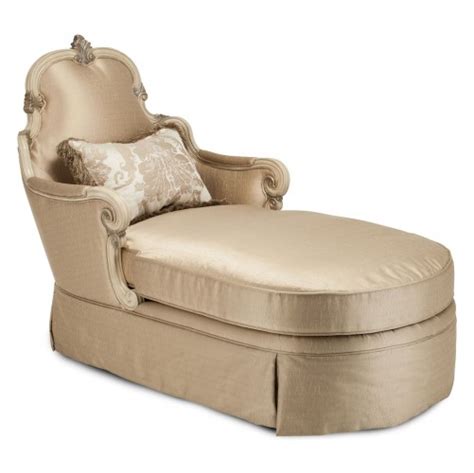 Platine De Royale Wood Trim Chaise Champagne