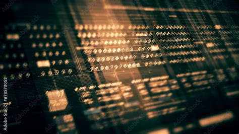 immersive data matrix simulation ui with cutting edge digital environment with a dynamic and