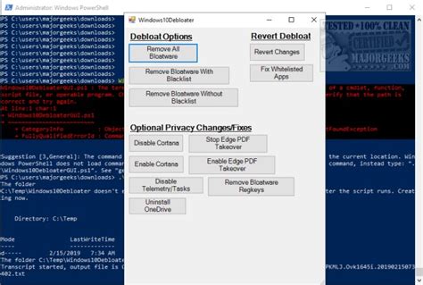 Download Windows10debloater Majorgeeks