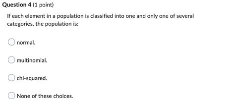 Solved Question Point Consider A Multinomial Chegg Com