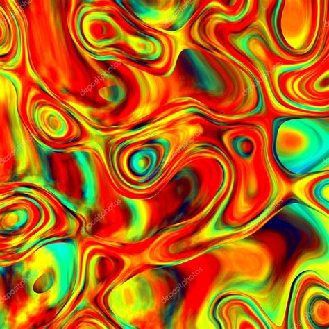 Colorful Weird Shapes Abstract Background Red Orange Blue Green Blots Artistic Chaotic