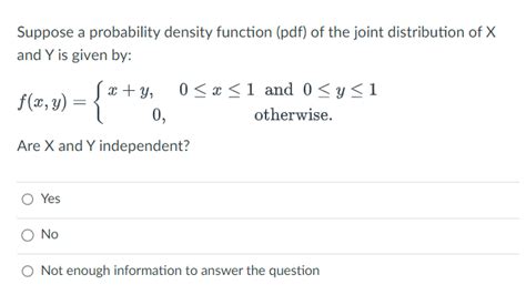 Solved Suppose A Probability Density Function Pdf Of The Chegg
