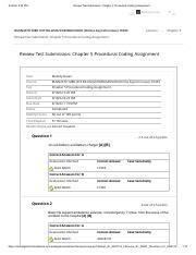Understanding Chapter 5 Procedural Coding Assignment In BUSN2370 Course Hero