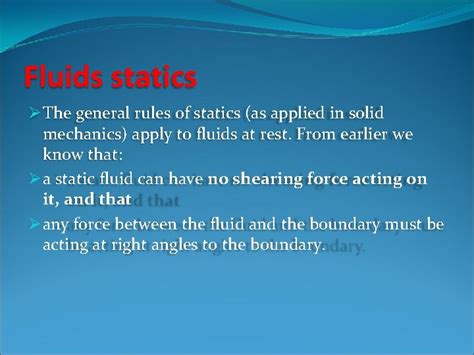 Forces In Static Fluids Objectives Introduce The Concept
