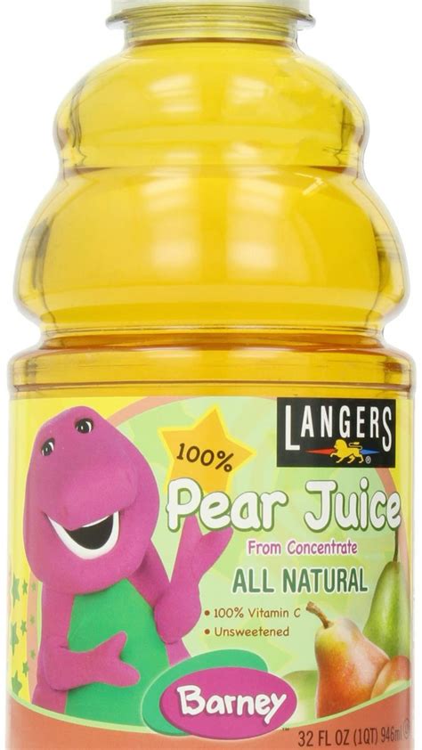 Barney Pear Juice Barney The Dinosaurs Barney Barney And Friends
