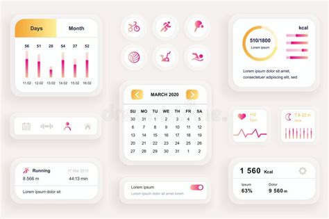 User Interface Elements For Music Mobile App Unique Neumorphic Design Ui Ux Gui Kit Elements