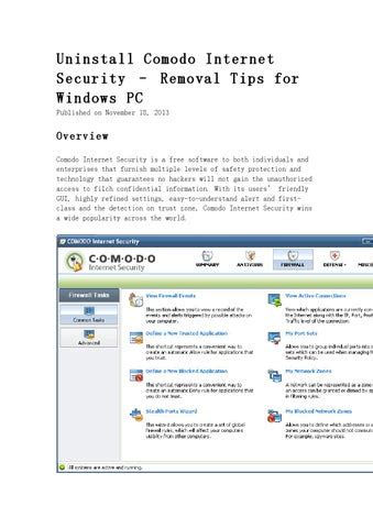 Uninstall Comodo Internet Security Removal Tips For Windows PC By Oscarrobinson55 Issuu