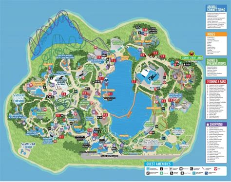 Mapa Seaworld Orlando 2026 Com Pdf Para Download Orlando Para