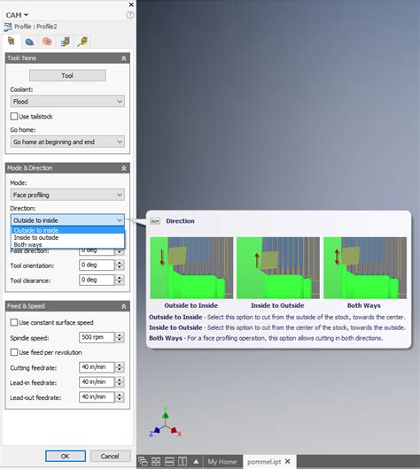 inventor hsm and fusion 360 turning face profiling both ways