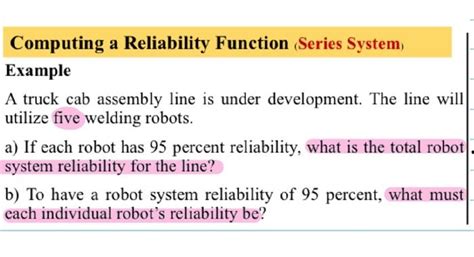 Solved Computing A Reliability Function Series System