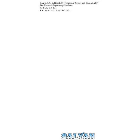 خرید و قیمت دانلود کتاب Computer Security And Cryptography ترب