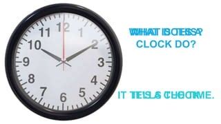 HOW TO TELL TIME Analog Clock With Exercises Pptx