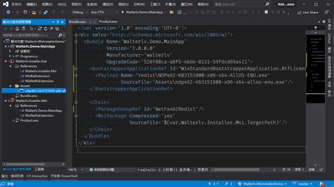 用 Wix 制作安装包：为 Wix 制作的 Exe 安装包添加 Net Framework 前置的安装步骤 Walterlv