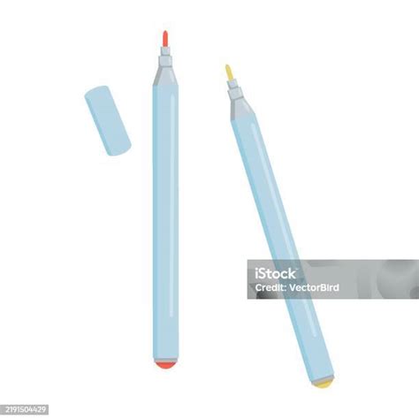 착색 안료가 있는 미세한 라이너 Fineliners 쓰기 그리기를 위한 날카로운 마커 펠트 팁 잉크 펜 가축우리에 대한 스톡 벡터 아트 및 기타 이미지 Istock