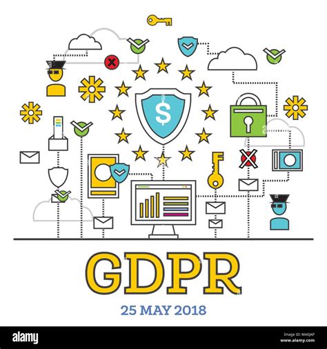 Gdpr Concept Vector Illustration General Data Protection Regulation