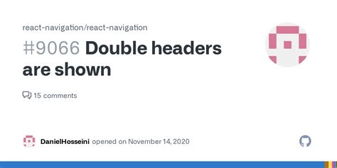Double Headers Are Shown · Issue 9066 · React Navigationreact Navigation · Github