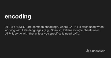 Encoding Obsidian Publish