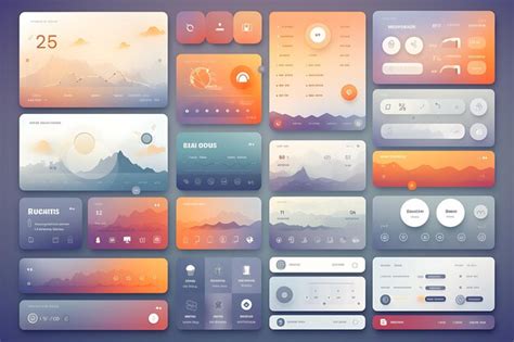 Premium Photo Ui Ux Kit For Apps And Website Ui Design With Gradient