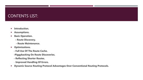 Dynamic Source Routing In Ad Hoc Wireless Networks Ppt