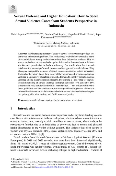 Pdf Sexual Violence And Higher Education How To Solve Sexual