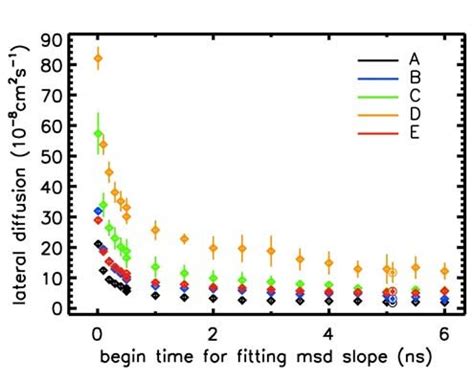 5 Lipid Diffusion Coefficients Calculated For Different Time Lengths Download Scientific