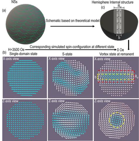 schematic representation of the micromagnetic simulations for the spin