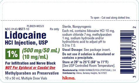 Dailymed Lidocaine Lidocaine Hydrochloride Injection Solution