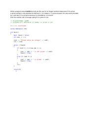 Lab5D Docx Write A Program Named Lab5D That Will Ask The User For An Integer And Then