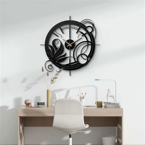 Intricate Abstract Design Metal Wall Clock Moonarch