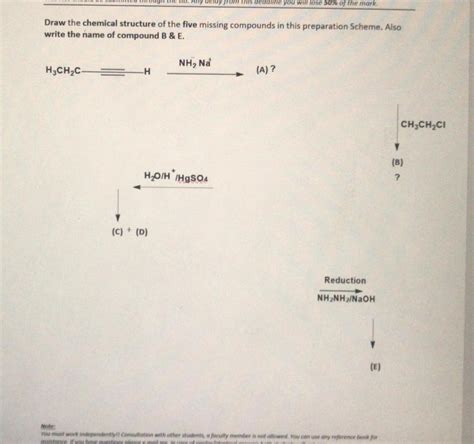 Solved Draw The Chemical Structure Of The Five Missing Chegg