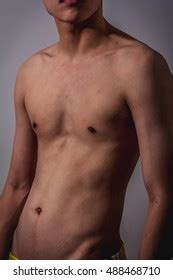 Стоковая фотография 488468710 Naked Thin Muscle Man Body Shutterstock
