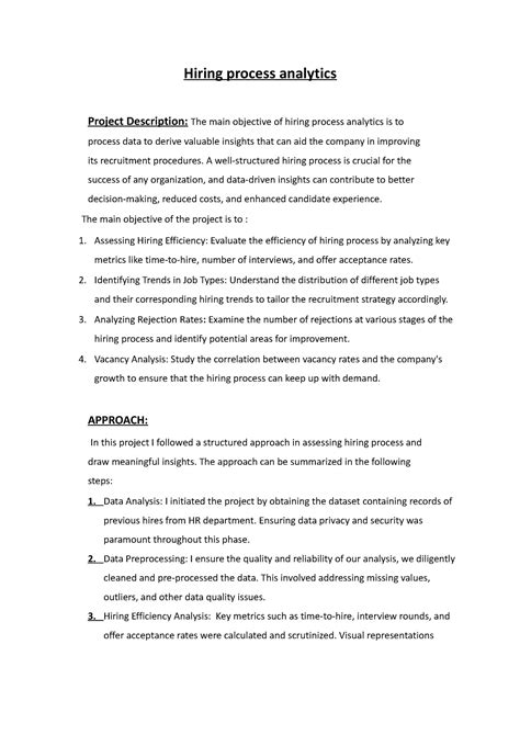 Hiring Process Analytics Report Hiring Process Analytics Project