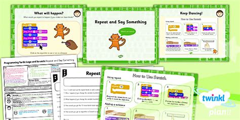 Computing Programming Turtle Logo And Scratch Repeat And Say