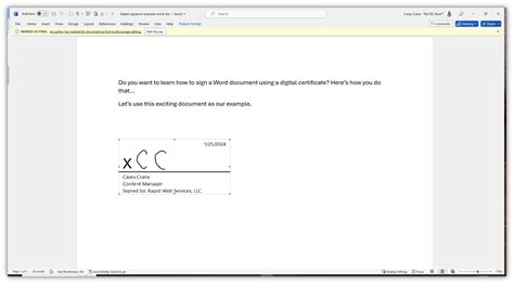 How To Sign A Word Document Using A Digital Signature Certificate