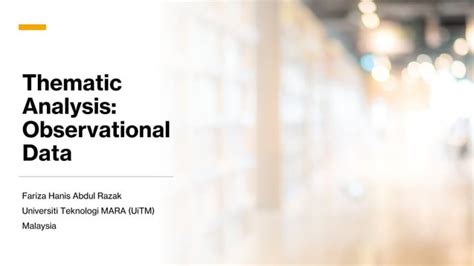 Thematic Analysis Observational Data Ppt